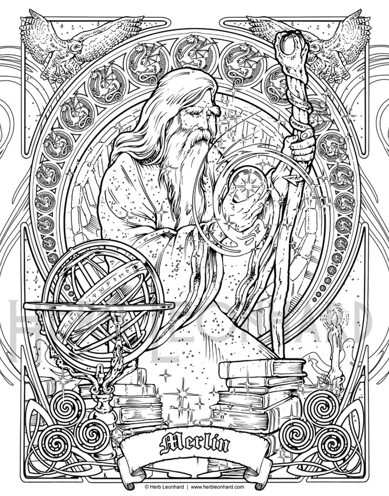 Legend Nouveau Coloring Book Pdf Edition, Herb Leonhard Adult Coloring ...