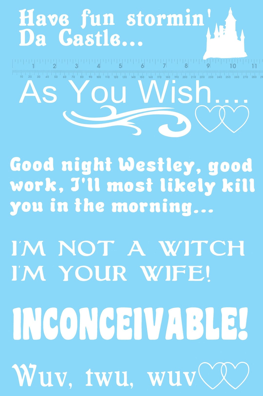 The Princess Bride Vinyl Car Decals Movie Quotes, Custom Stickers ...