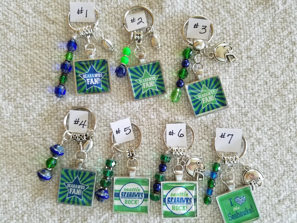 Seattle Seahawks Keychain | Etsy