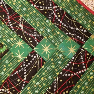 Quilted French Braid Table Runner with Christmas Cactus Print | Etsy