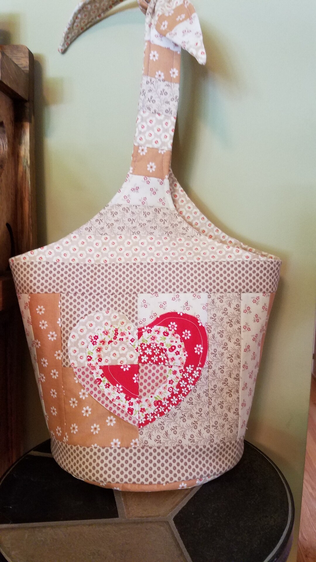 Quilted Heart Satchel/tote Bag - Etsy