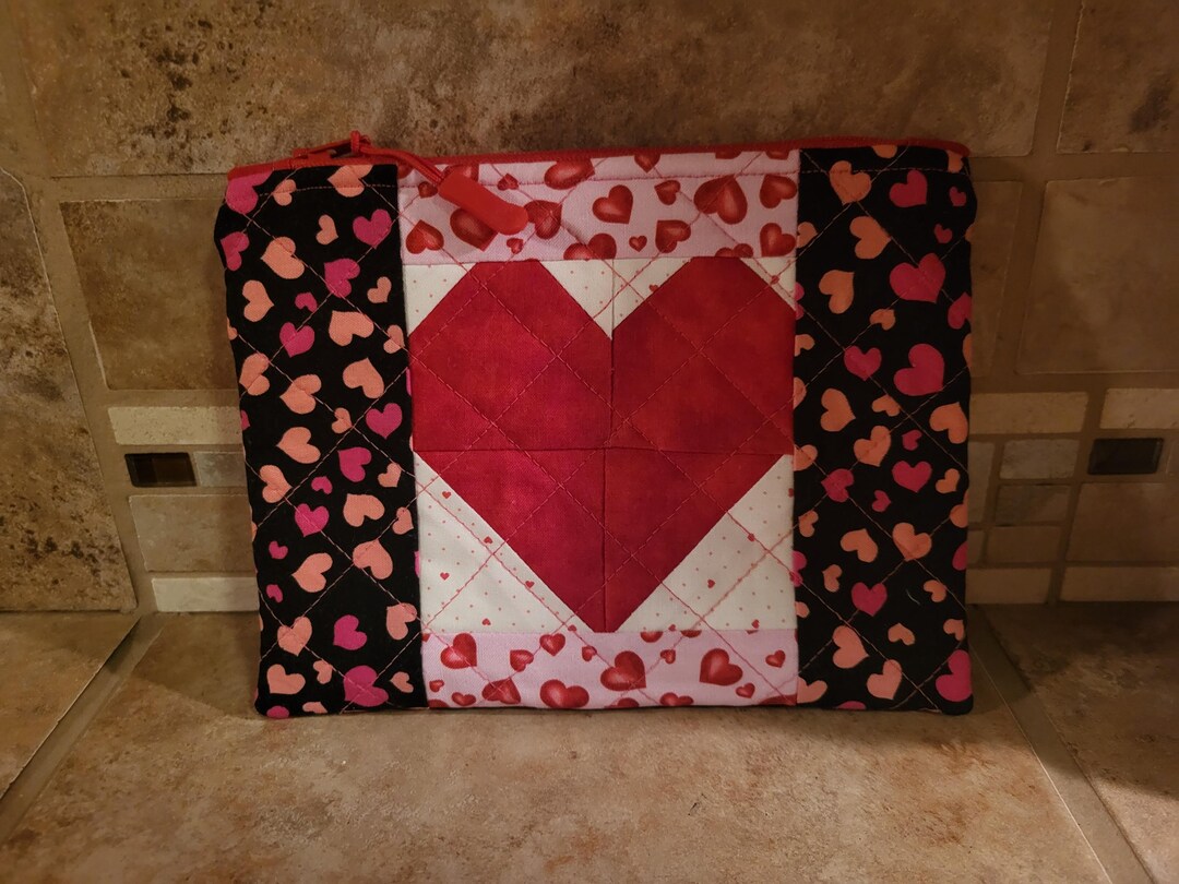 Quilted Heart Pouch/bag - Etsy