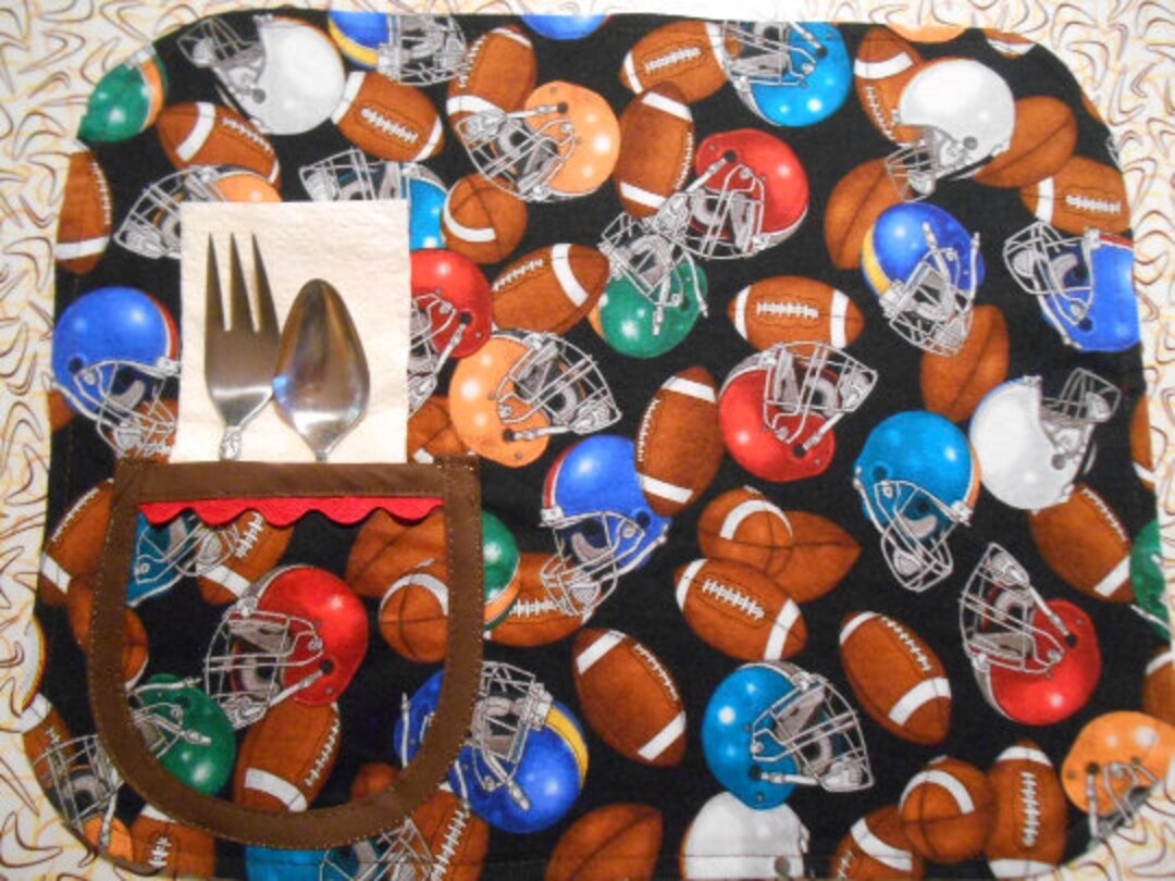 Child Placemat With Football Print - Etsy
