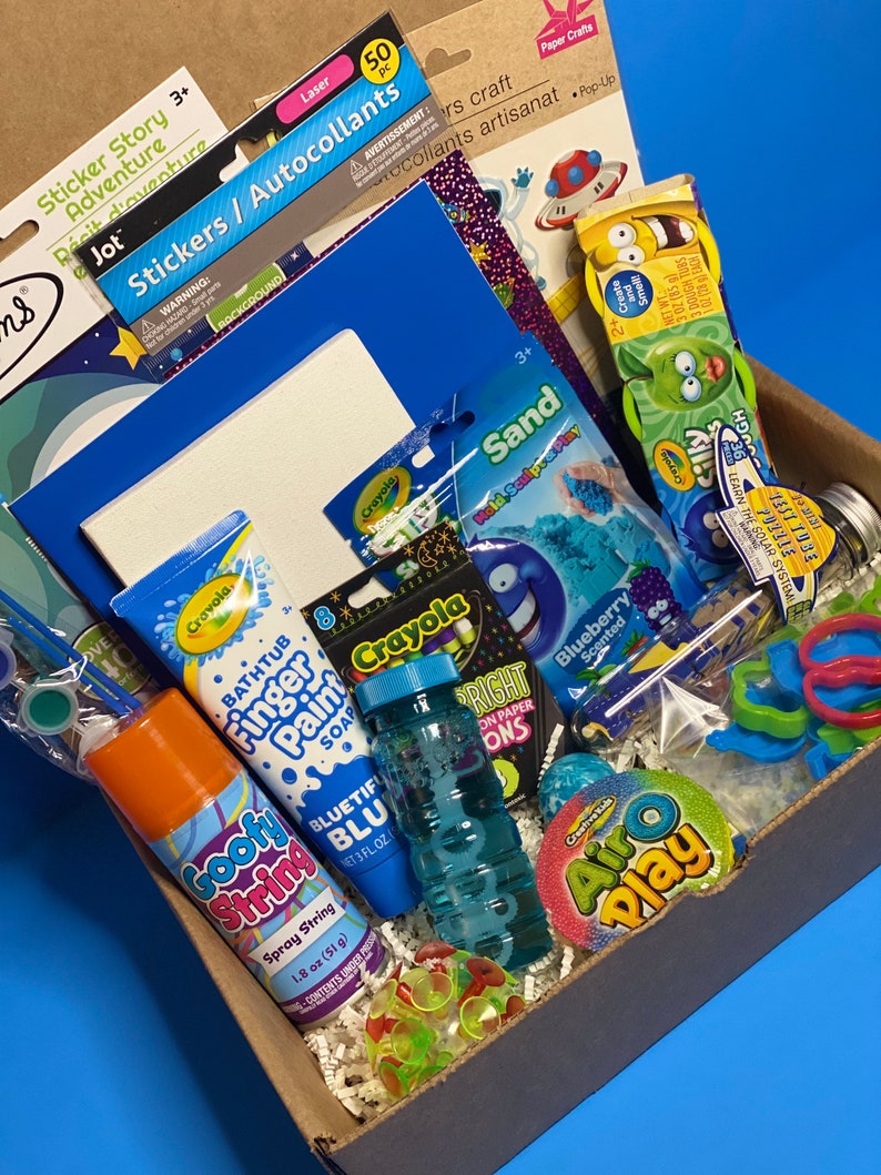 Blue Sensory Box Kids Activity Box Birthday Gift for Kid - Etsy