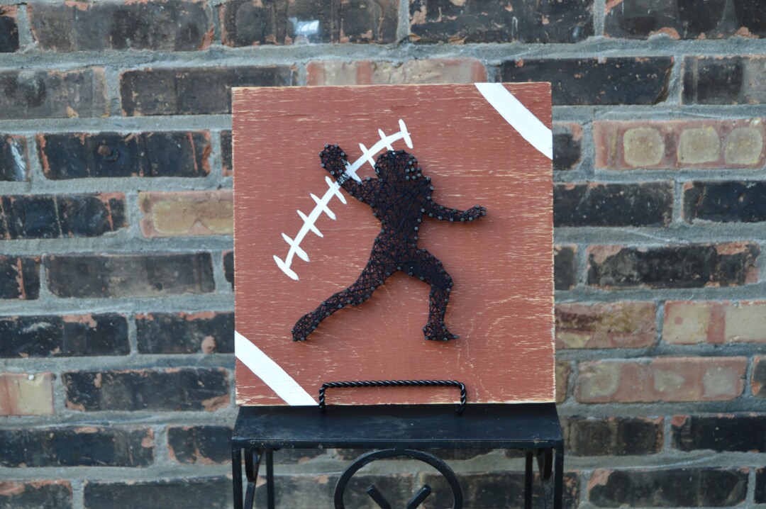 Football Player String Art W/ Free Sticker - Etsy