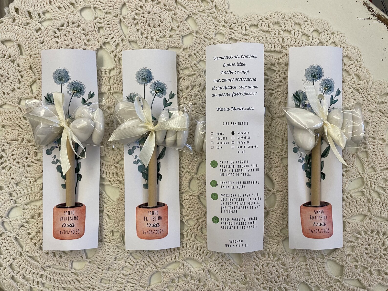 Matita e biro seminabile per bomboniere e regali - Etsy Italia