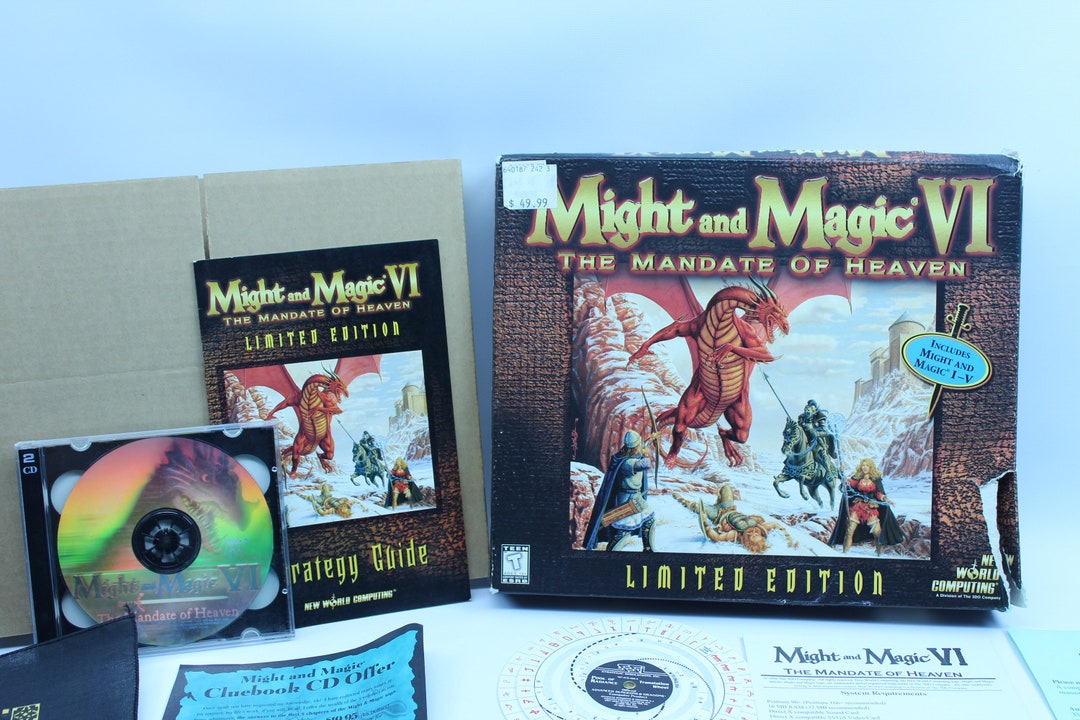 Might and Magic VI the Mandate of Heaven Limited Edition Old Vintage PC ...
