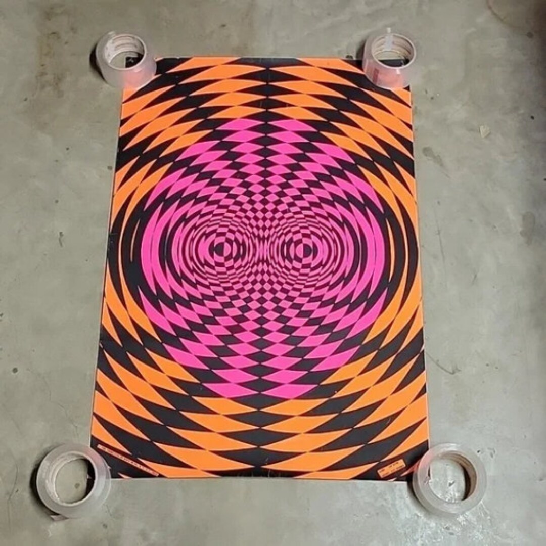OP Eyes Vintage 60s 70s Blacklight Headshop THIRD EYE Poster by Pat ...