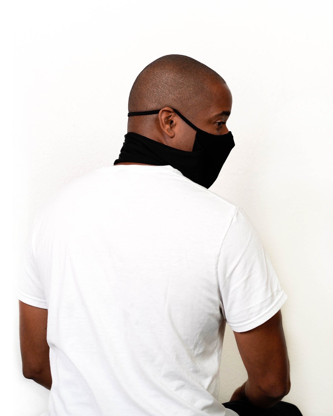 Black Neck Gaiter With Filter Pocket for Men and Women With - Etsy