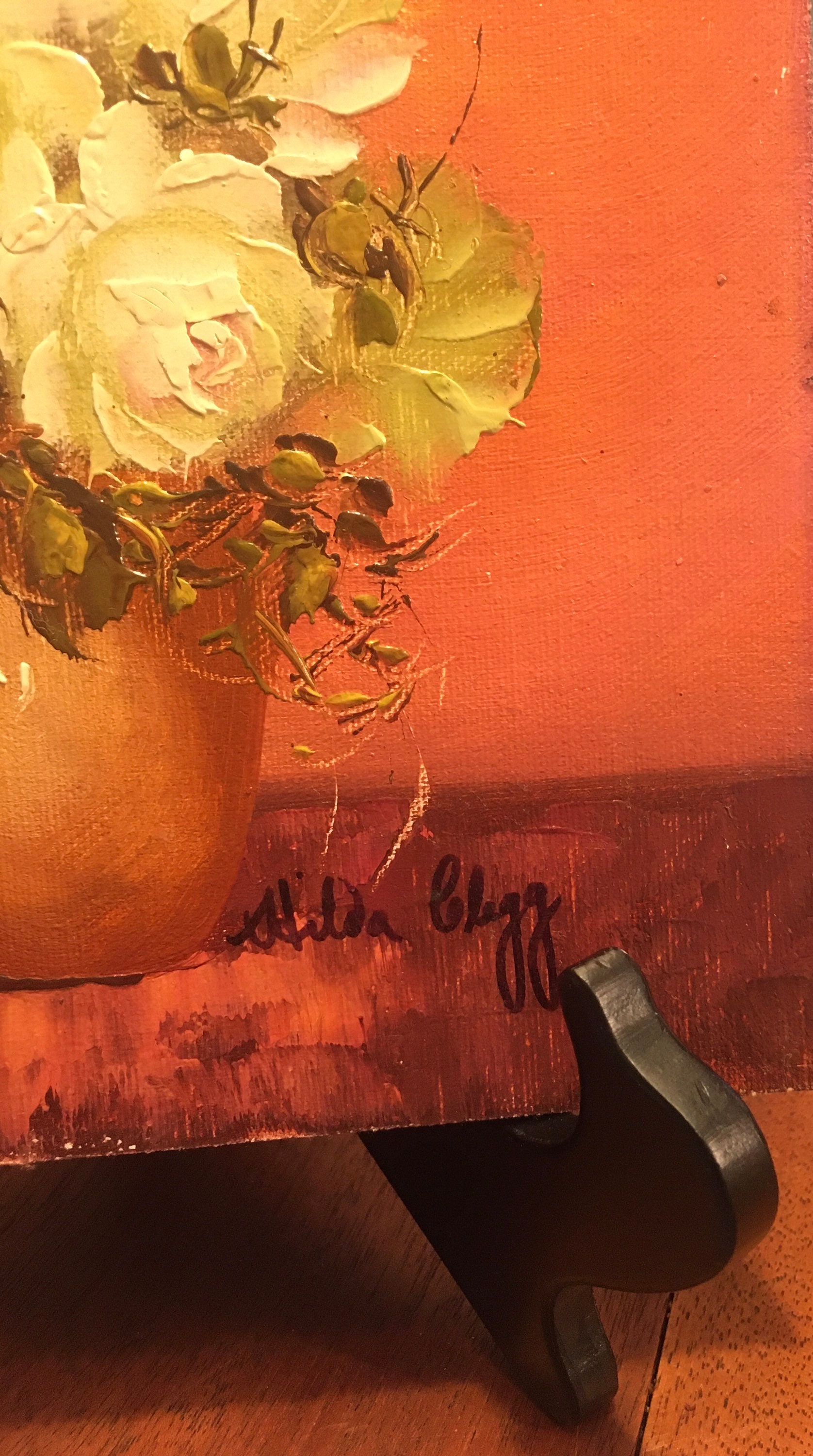 Hilda Clegg Oil on Board Floral Painting, 8 X 10 Painting, Clegg Roses ...