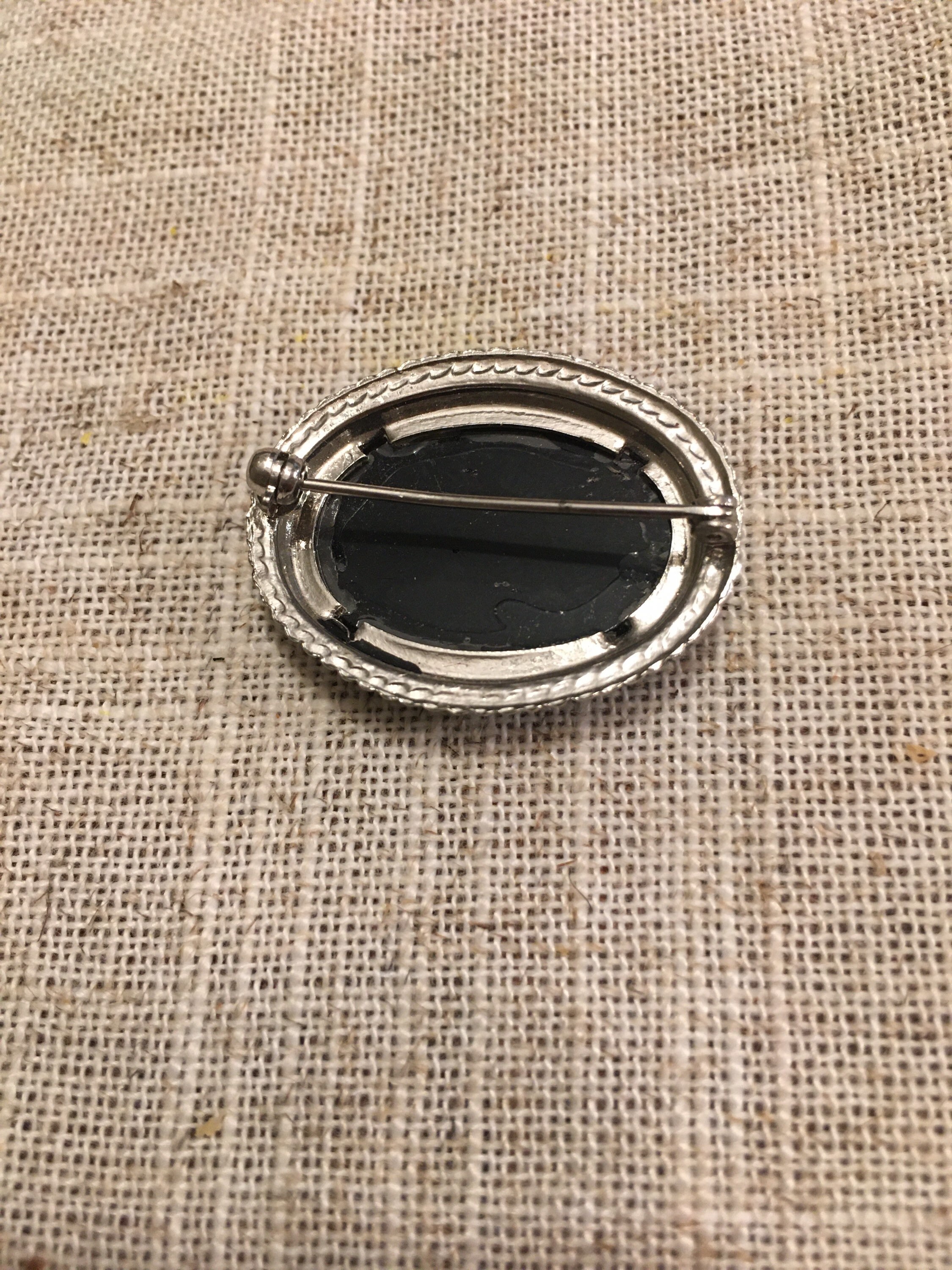 Rare Horse Racing Brooch, Hand Painted Horse and Jockey Pin, Oval ...