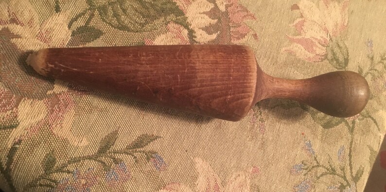 Vintage Wood Rolling Pin Cone Shaped Wooden Kitchen Utensil | Etsy