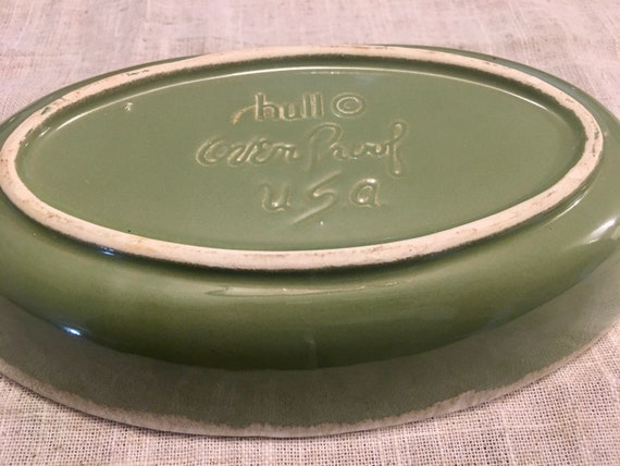 Hull USA Pottery Dish Oven Proof Hull Bowl Green Hull - Etsy