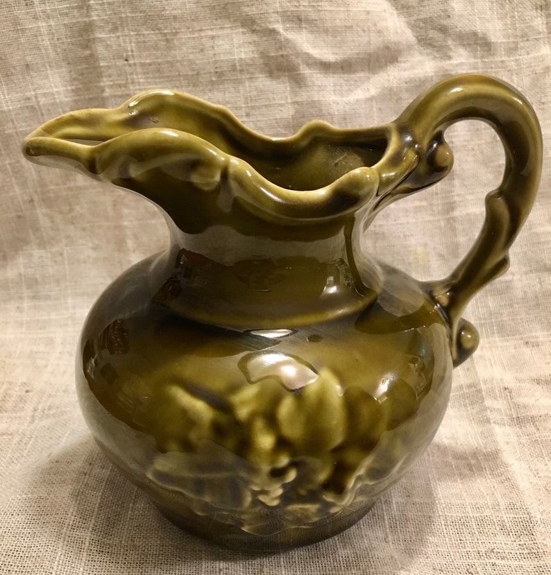 Mccoy Pottery, Mccoy Green Pitcher and Wash Bowl Basin Set, Mccoy ...