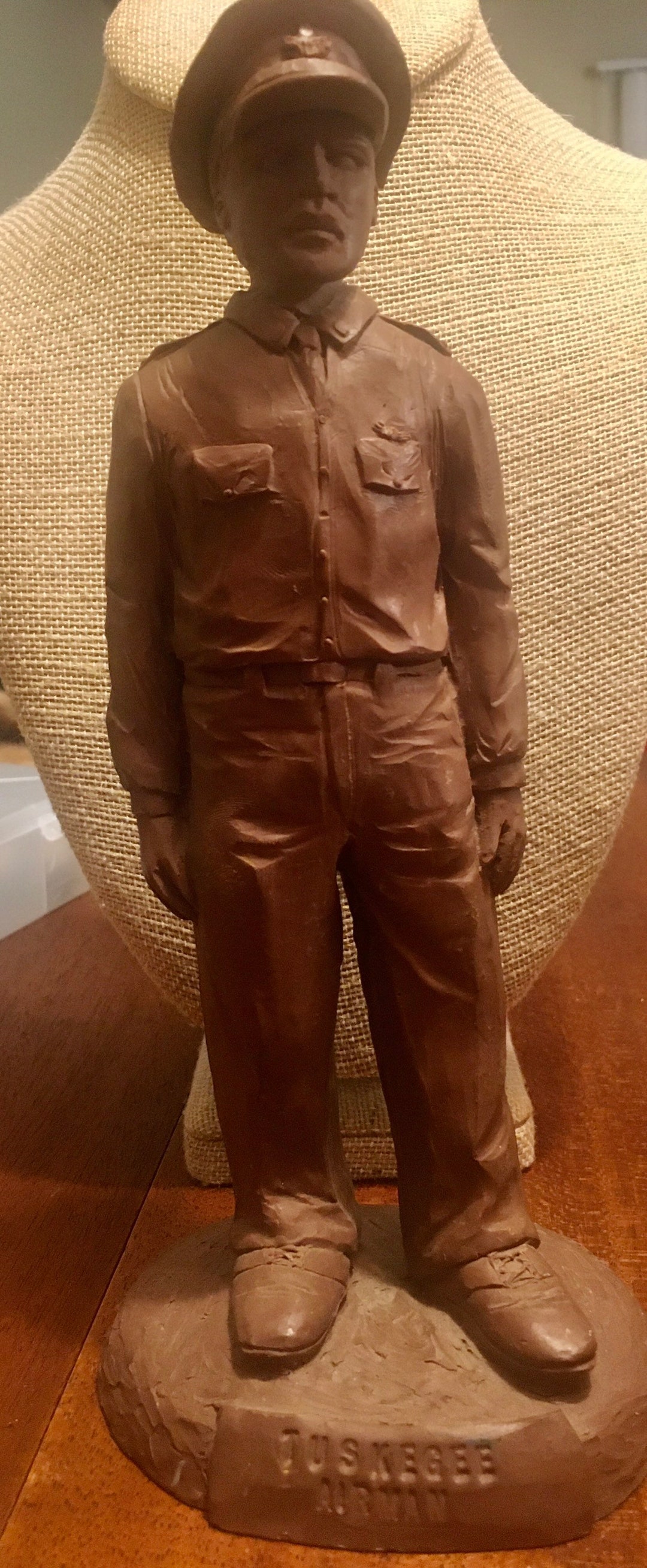 Tuskegee Airman Sculpture, Black Pilot Statue, Uniformed Pilot, Artisan ...