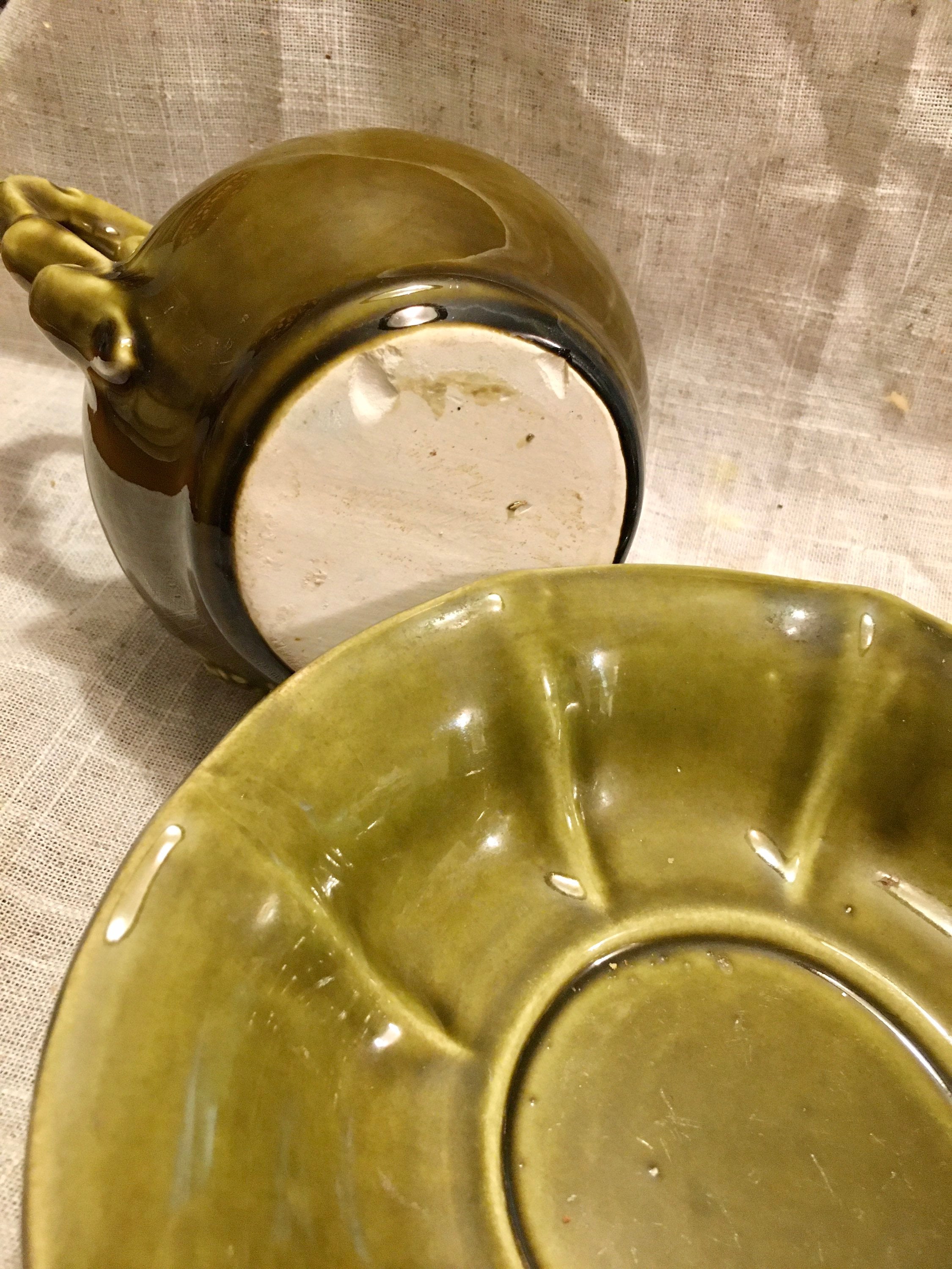 Mccoy Pottery, Mccoy Green Pitcher and Wash Bowl Basin Set, Mccoy ...