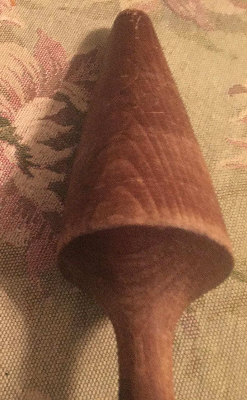 Vintage Wood Rolling Pin Cone Shaped Wooden Kitchen Utensil | Etsy