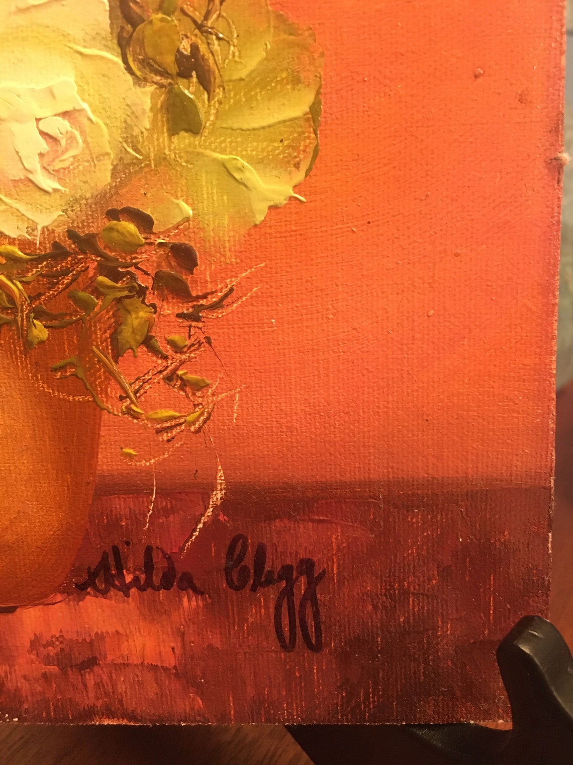 Hilda Clegg Oil on Board Floral Painting, 8 X 10 Painting, Clegg Roses ...