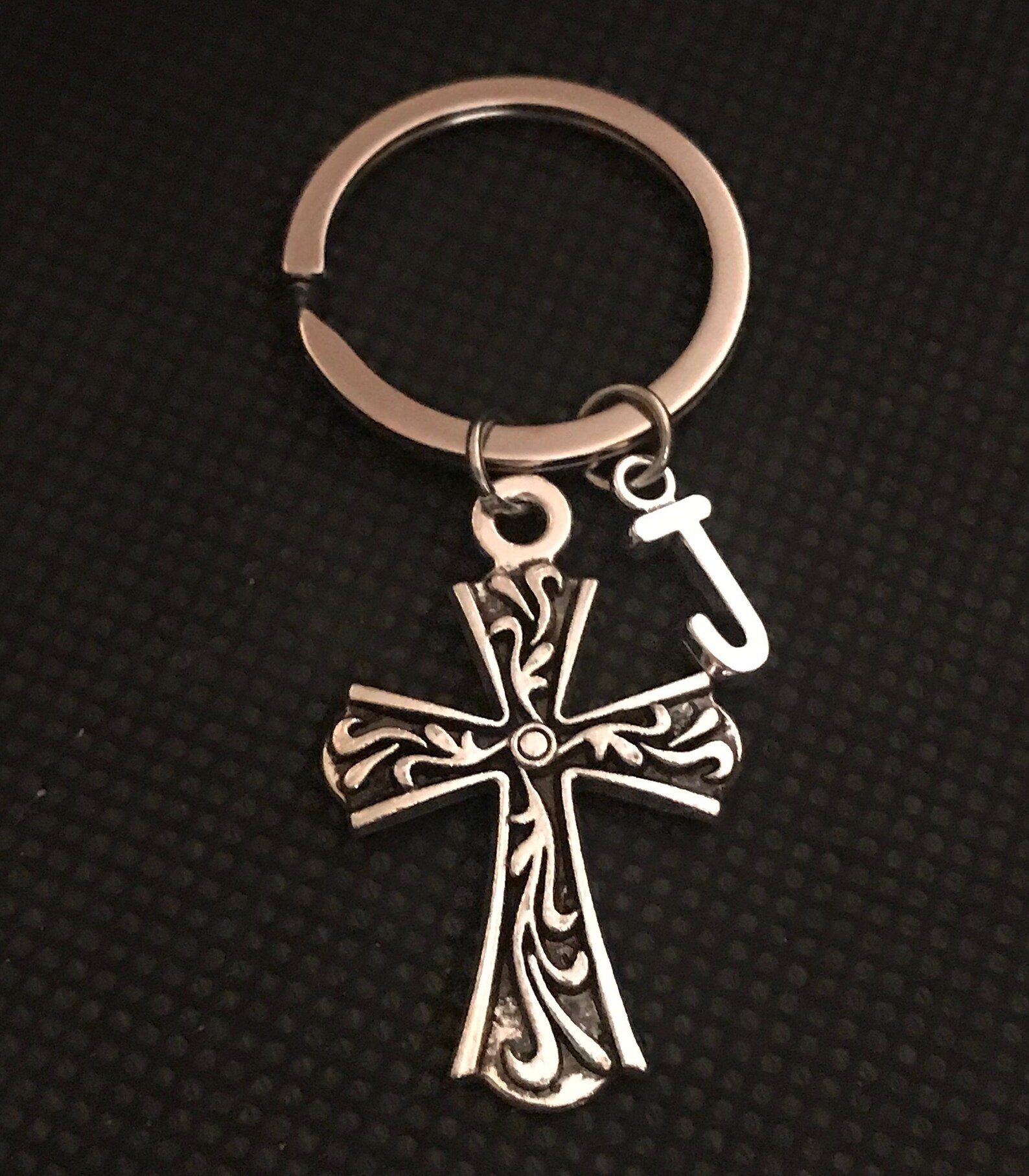 Personalized Cross Keychain Cross Keyring Christian Keychain Religious ...