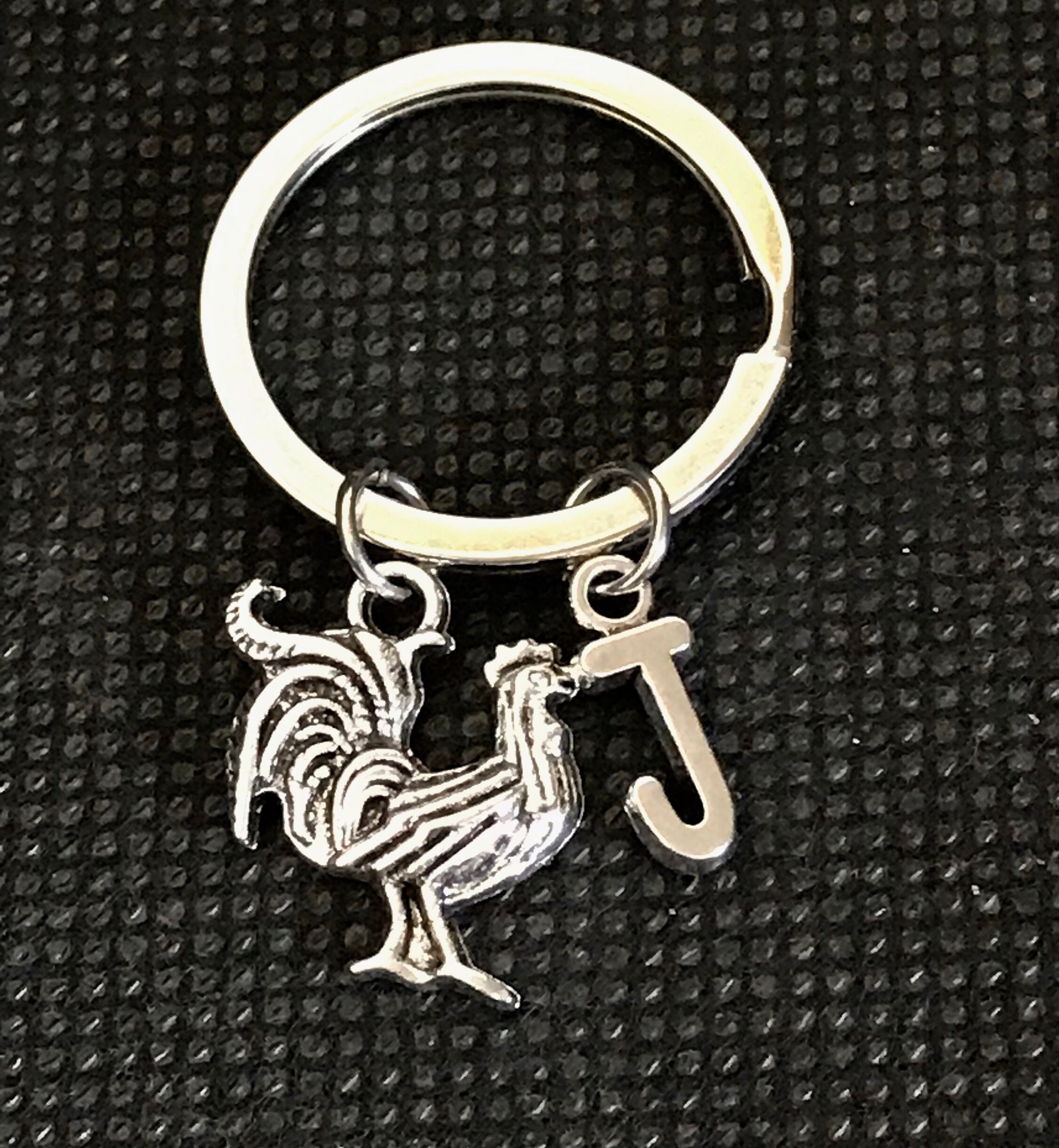 Personalized Rooster Keychain Rooster Charm Chicken Keychain - Etsy UK