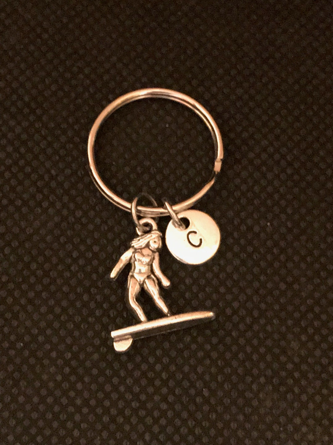 Personalized Surfer Keychain Surfing Ocean Life Keyring Surfer Gifts ...