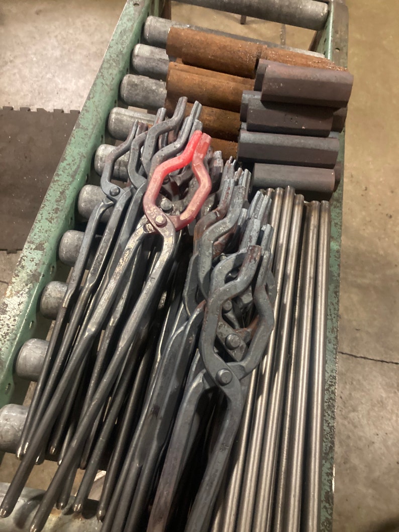 Blacksmith V Bolt Tongs 6 Piece Set - Etsy
