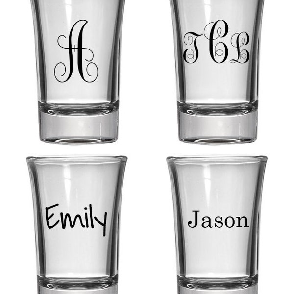 Monogram Shot Glass - Etsy