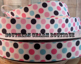 Pink and Navy Ribbon - Etsy