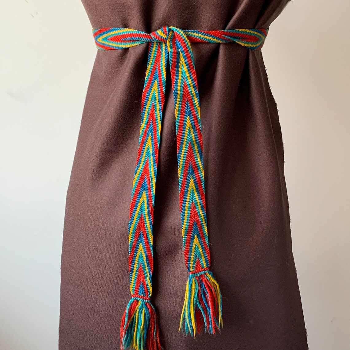 1960s Norwegian Belt 63 Hand Woven Wool Band With Fringe - Etsy