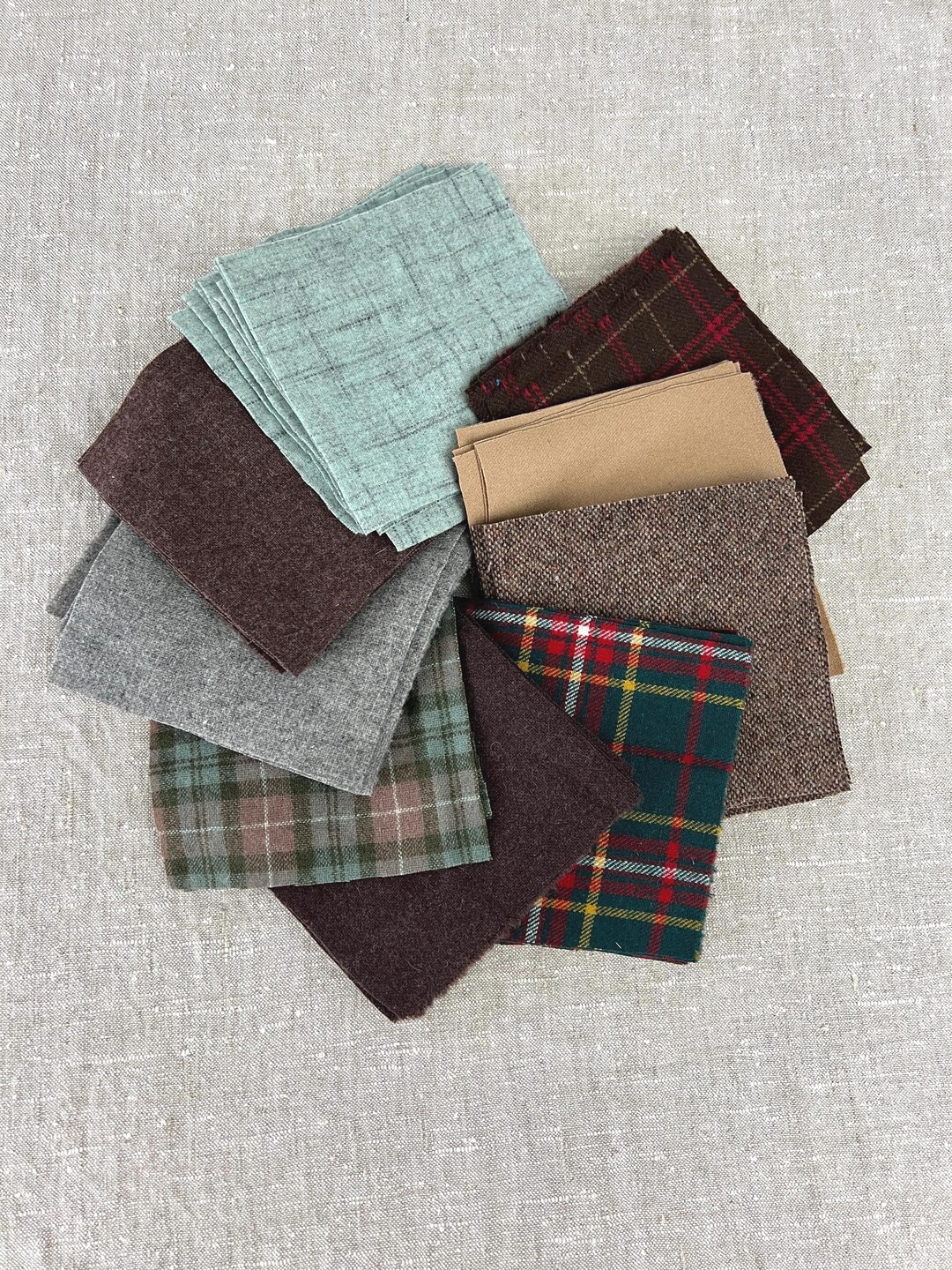 1950s Wool Fabric Scraps, Your Choice 100% Wool for Crafting, Crewel ...