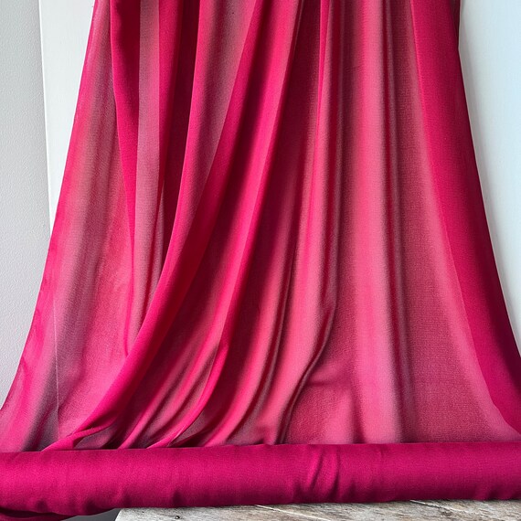 Red silk chiffon fabric store