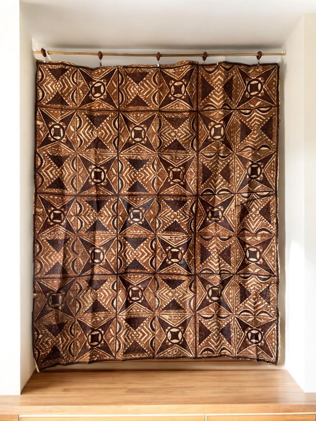 Large 1950s Vintage Tapa Cloth From Samoa - 55" X 47" Beautiful ...