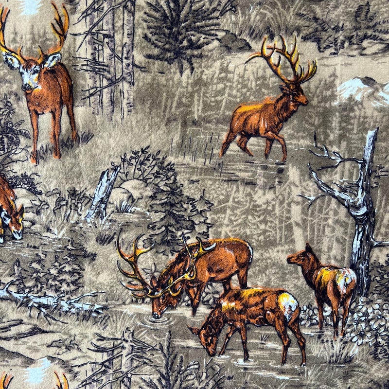 Stag Fabric - Etsy