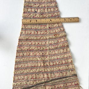 1920s Hand Embroidered Indian Textile, Glass Mirror Shisha Embroidery ...