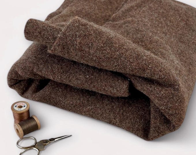 Vintage Felted Wool Fabric, 1/2 Yard Fuzzy Washed Wool for Rug Making ...