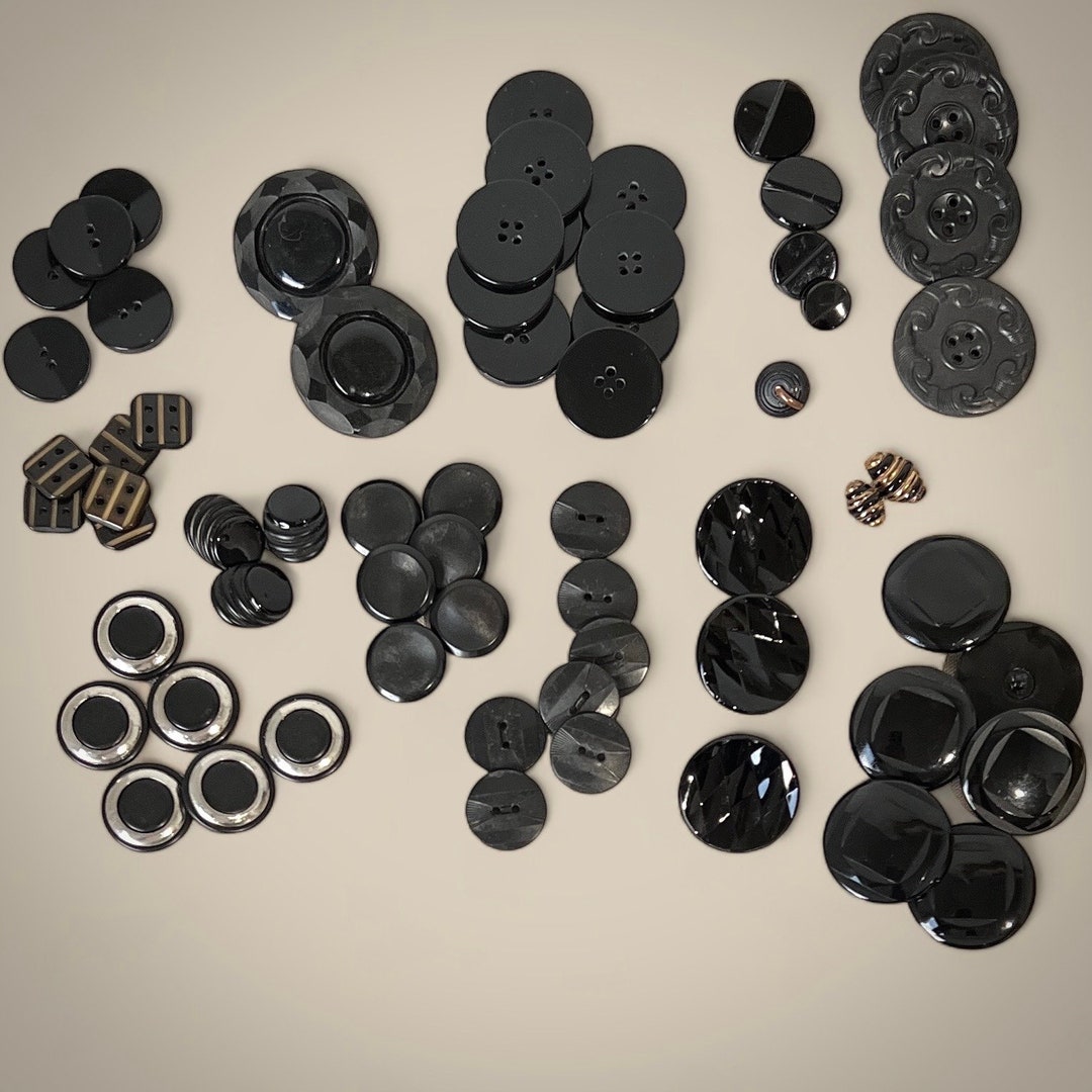 Antique and Vintage Black Button Sets Your Choice, Coat Buttons, Jacket ...