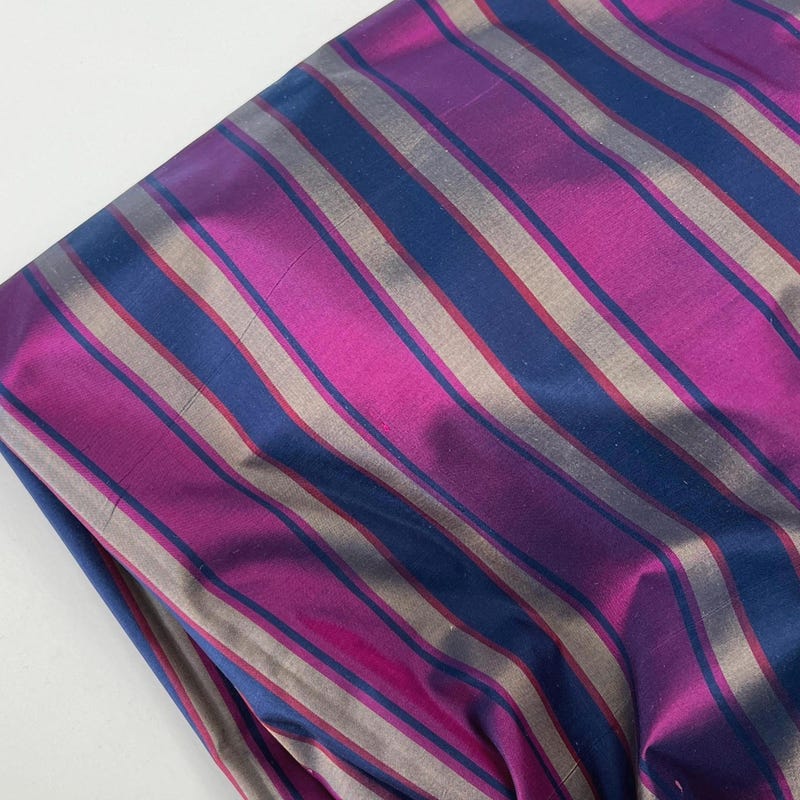 Stripe Silk Fabric - Etsy