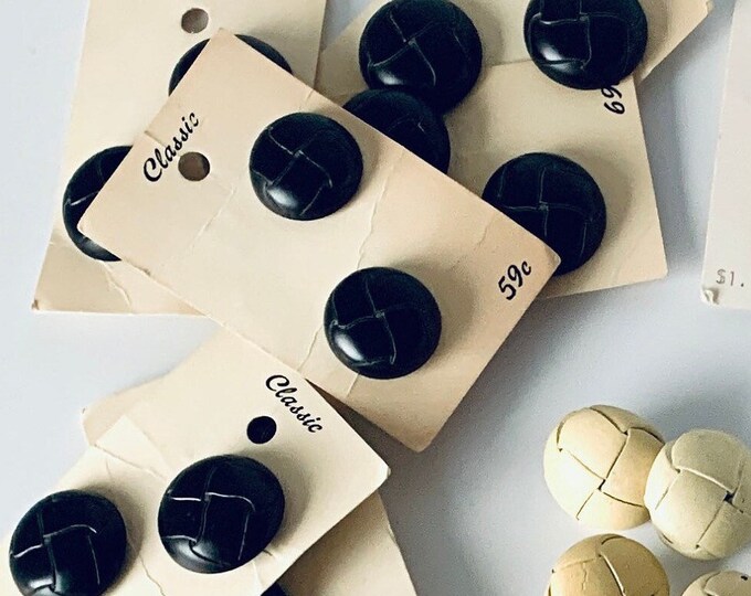 Last One! Set of 10 1960s Vintage Large Knot Buttons 1 1/8" Black ...