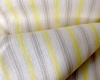Dyeing & Batik Yellow on Pale Yellow Stripe Decorator Fabric 60 wide ...