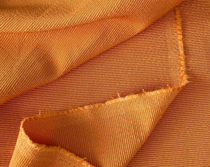 Faille Upholstery Fabric by the Yard, Orange Cotton Rayon Designer ...