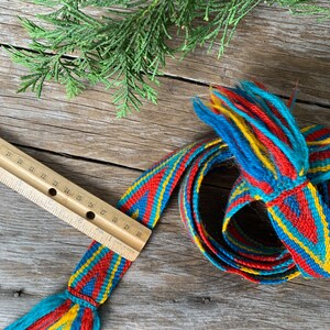 1960s Norwegian Belt 63 Hand Woven Wool Belt With Fringe 4624 - Etsy