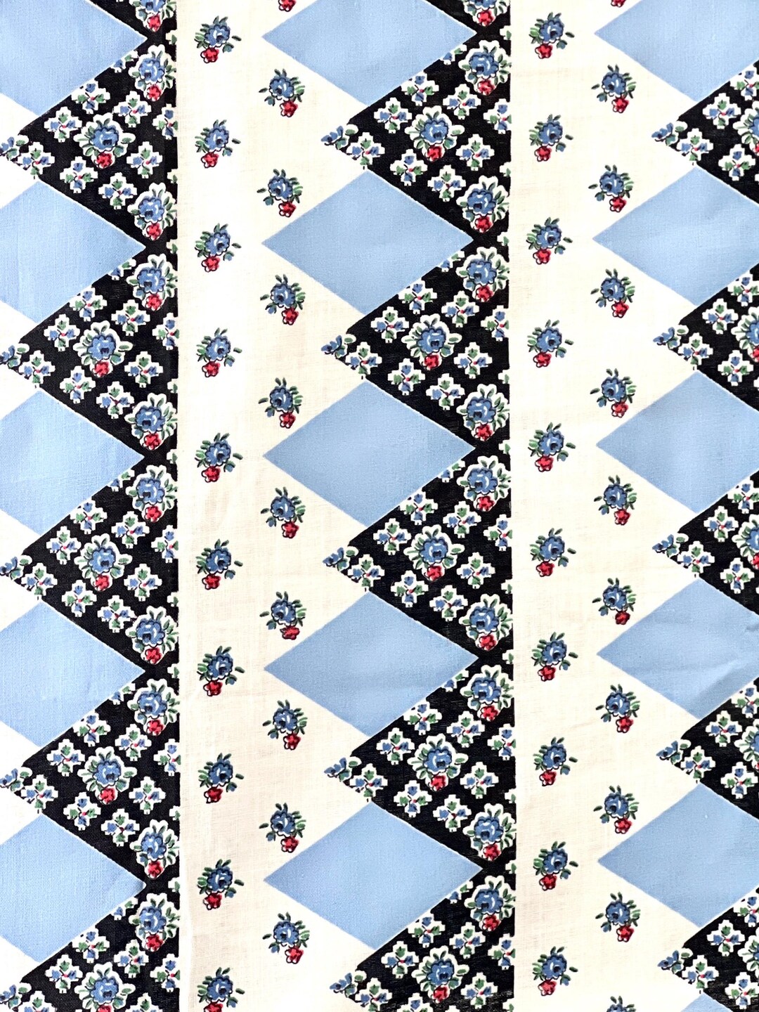 1930s Cotton Fabric : Cheater Cloth by the Yard Patchwork Print for ...