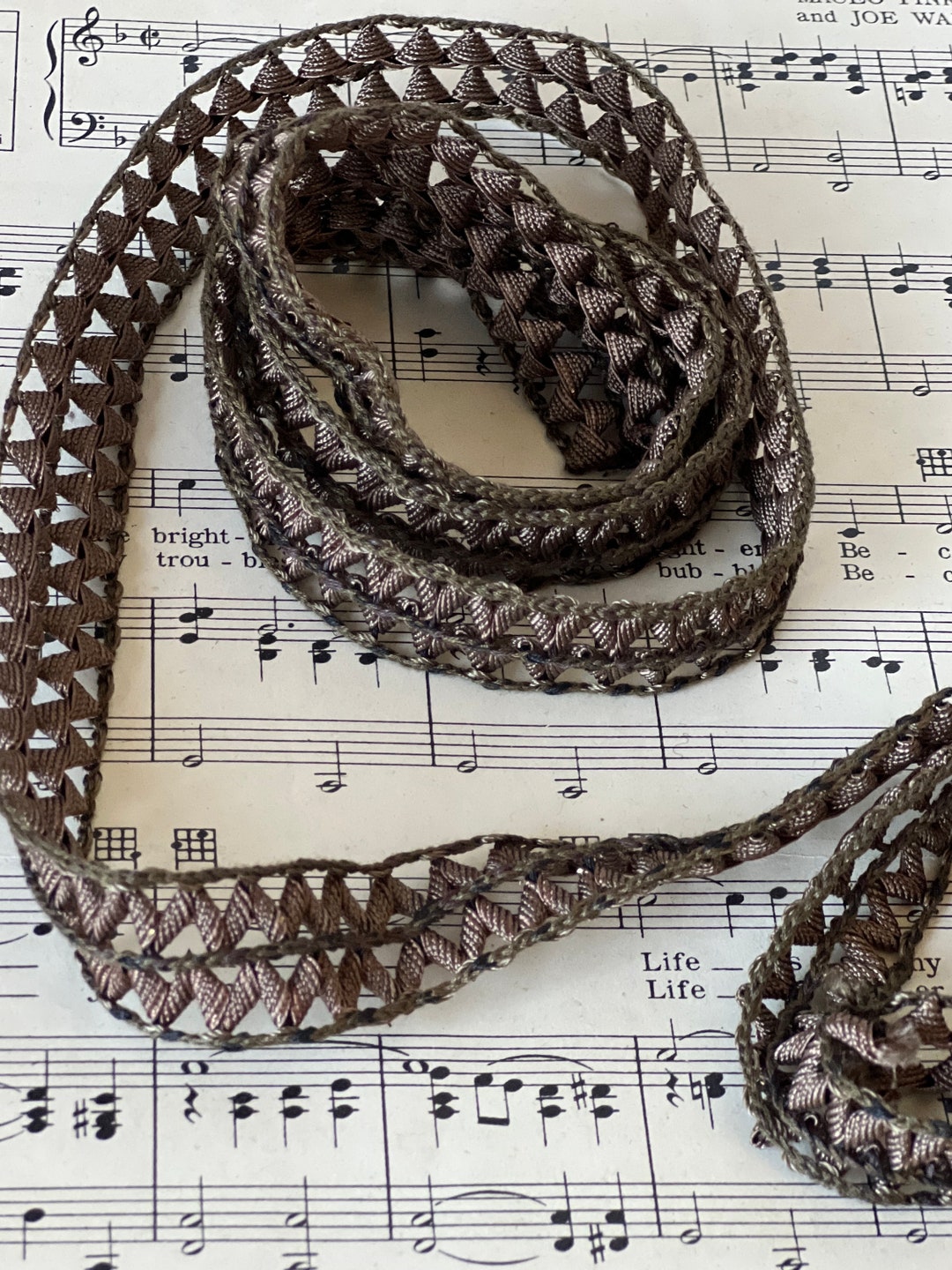 Handmade Victorian Trim 1 1/2 Yards X 1”inch Wide Openwork Ribbon Braid ...