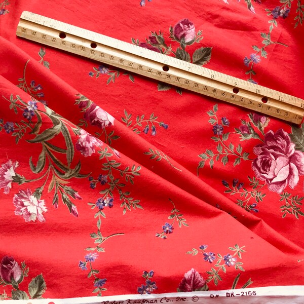 Cabbage Roses Fabric - Etsy