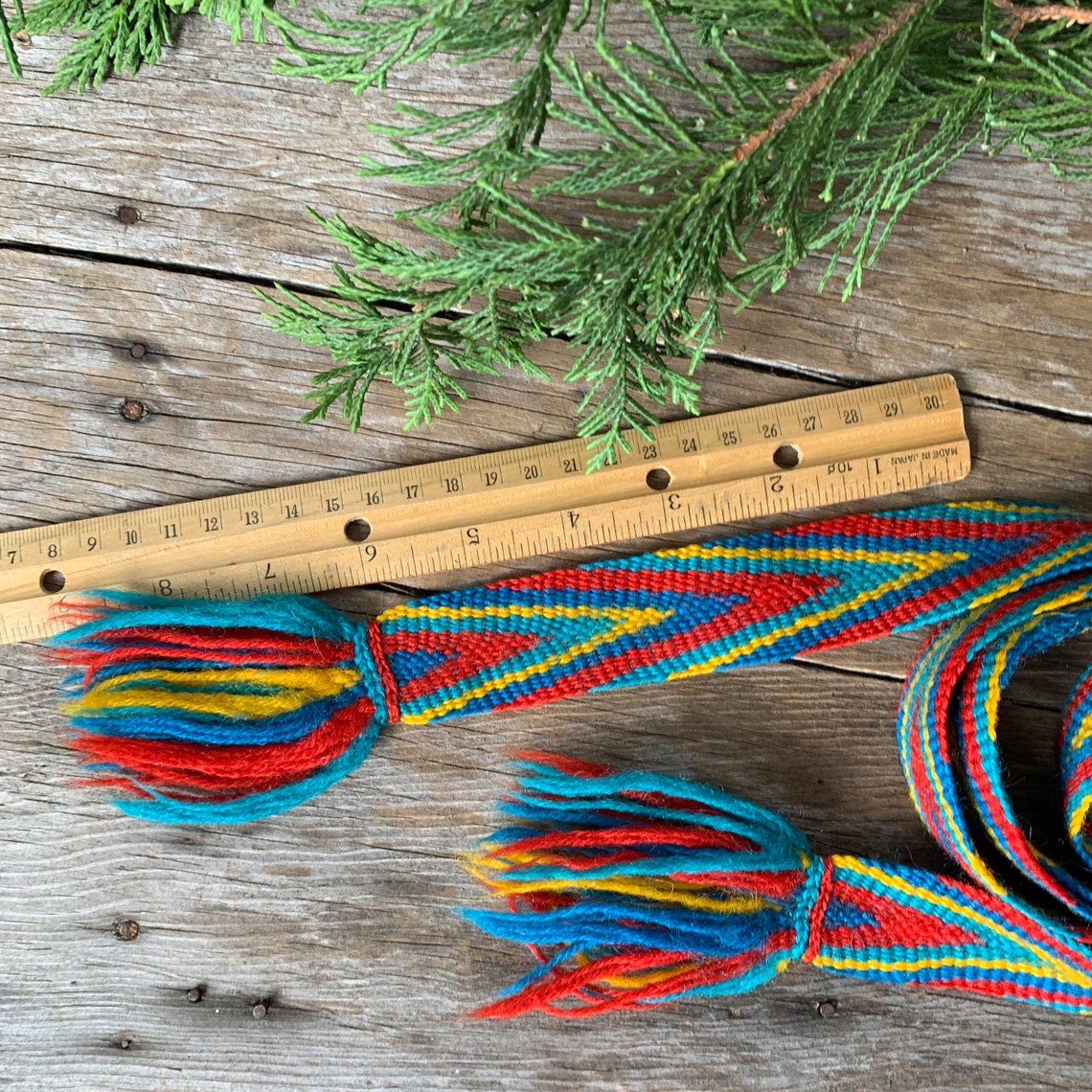 1960s Norwegian Belt 63 Hand Woven Wool Band With Fringe - Etsy