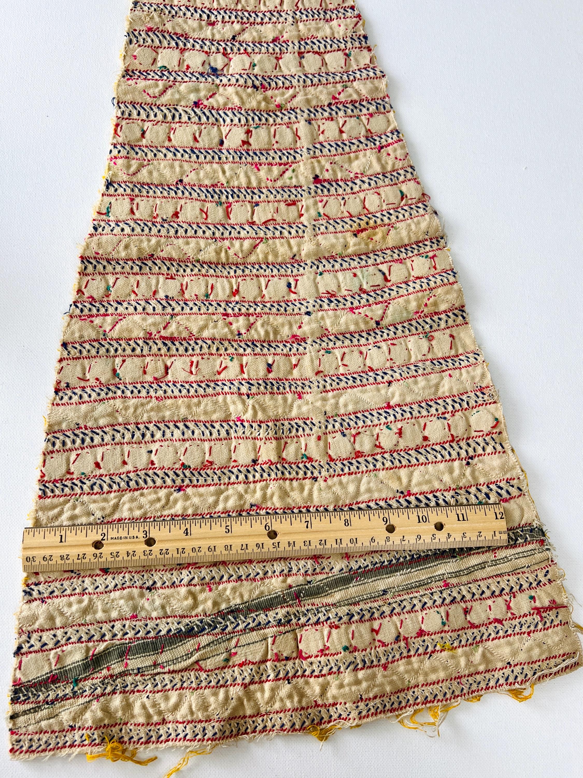 1920s Mirror Work - Hand Embroidered Rajasthani Textile, Glass Shisha ...