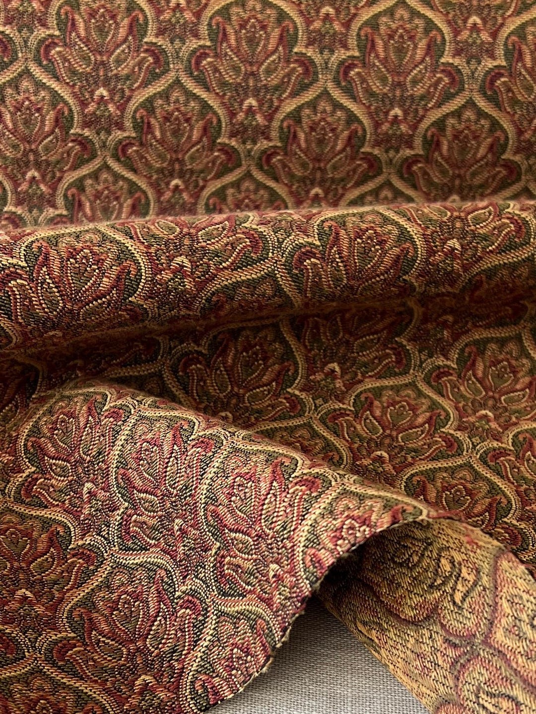 Vintage Tapestry Fabric, Woven Upholstery and Decor Fabric Sold by the ...