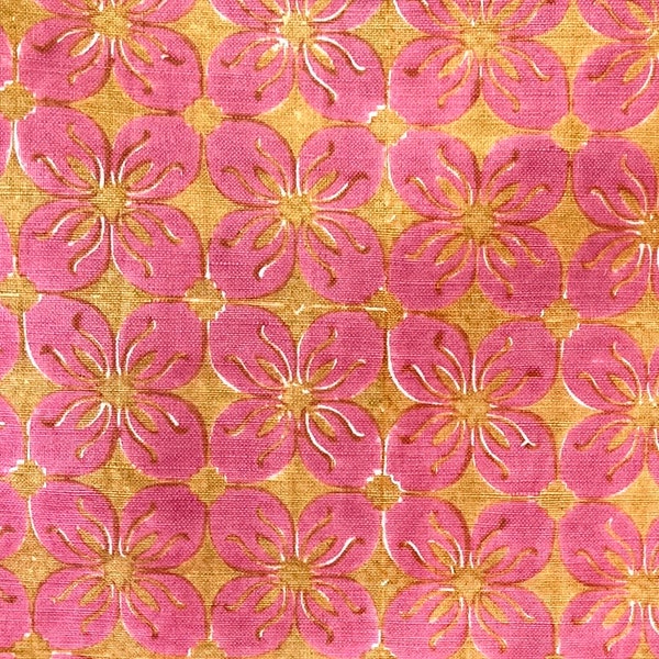 Hand Printed Fabric Etsy