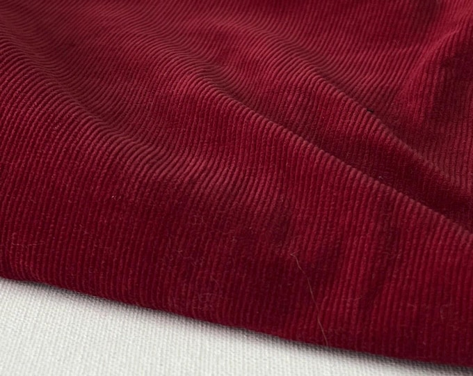 Pinwale Corduroy Fabric by the Yard or 1/2 Yd, Burgundy Cotton 20 Wales ...