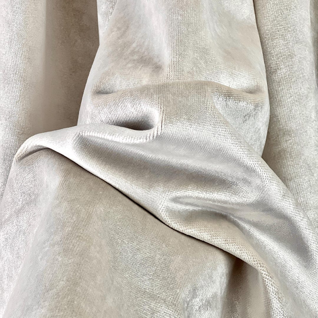 Silk Blend Velvet Remnant 1 1/4 Yard X 56" Wide off White Home Decor ...